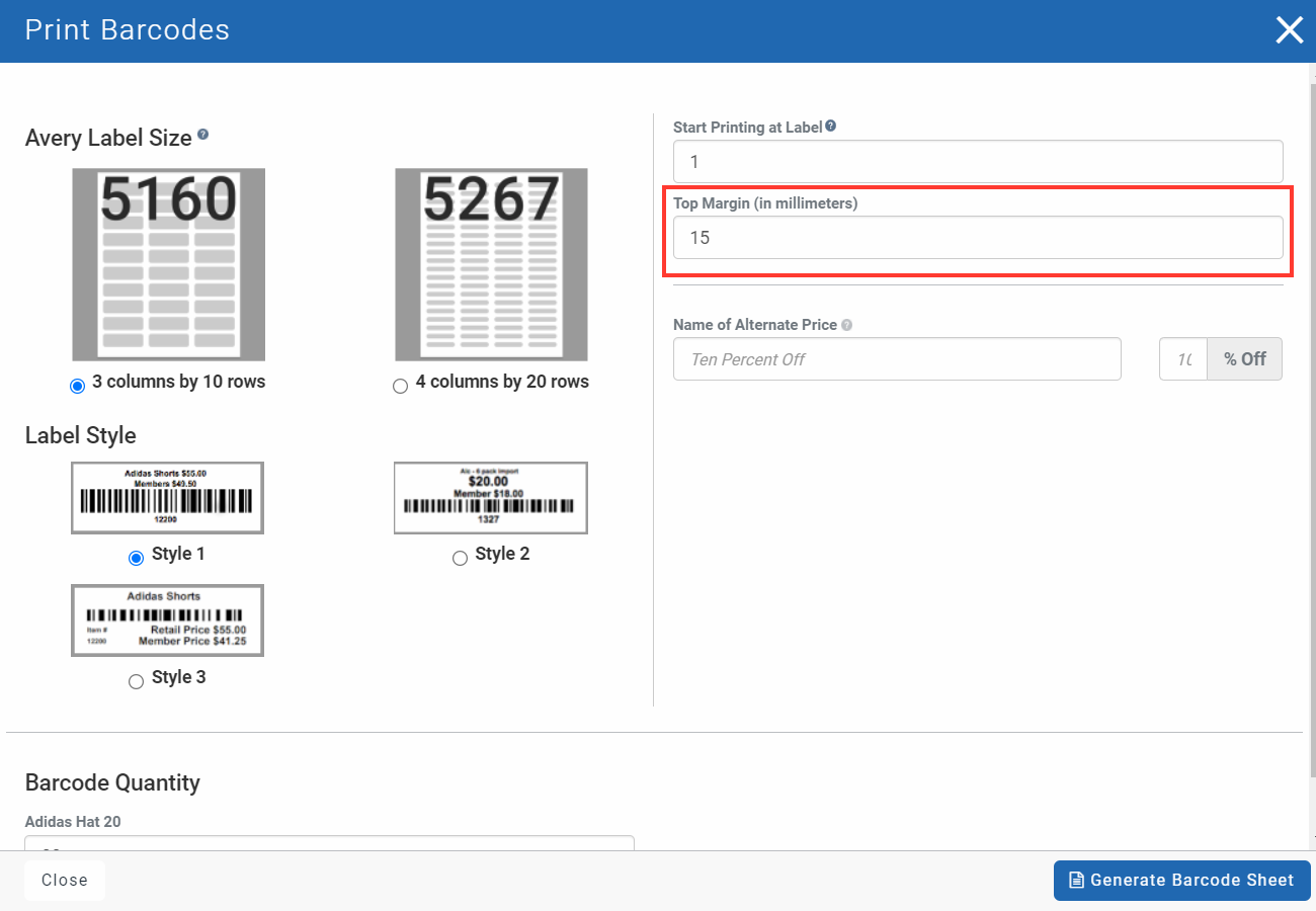 Printing Bar Codes – foreUP (800.929.5737)