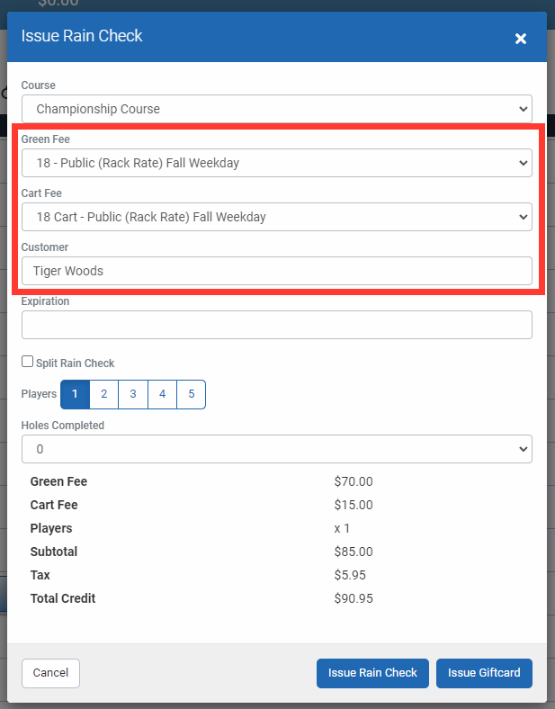How to Issue A Raincheck – foreUP (800.929.5737)