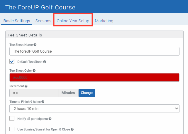 Highlighting the Tee Sheet – foreUP (800.929.5737)