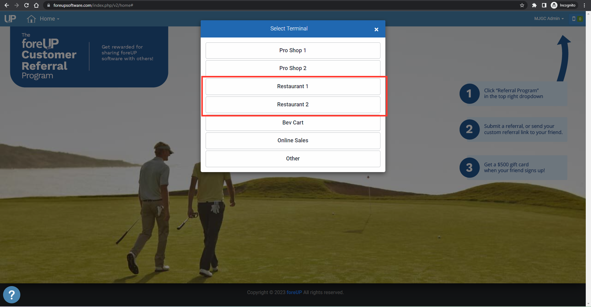 How to Login to Food and Beverage – foreUP (800.929.5737)