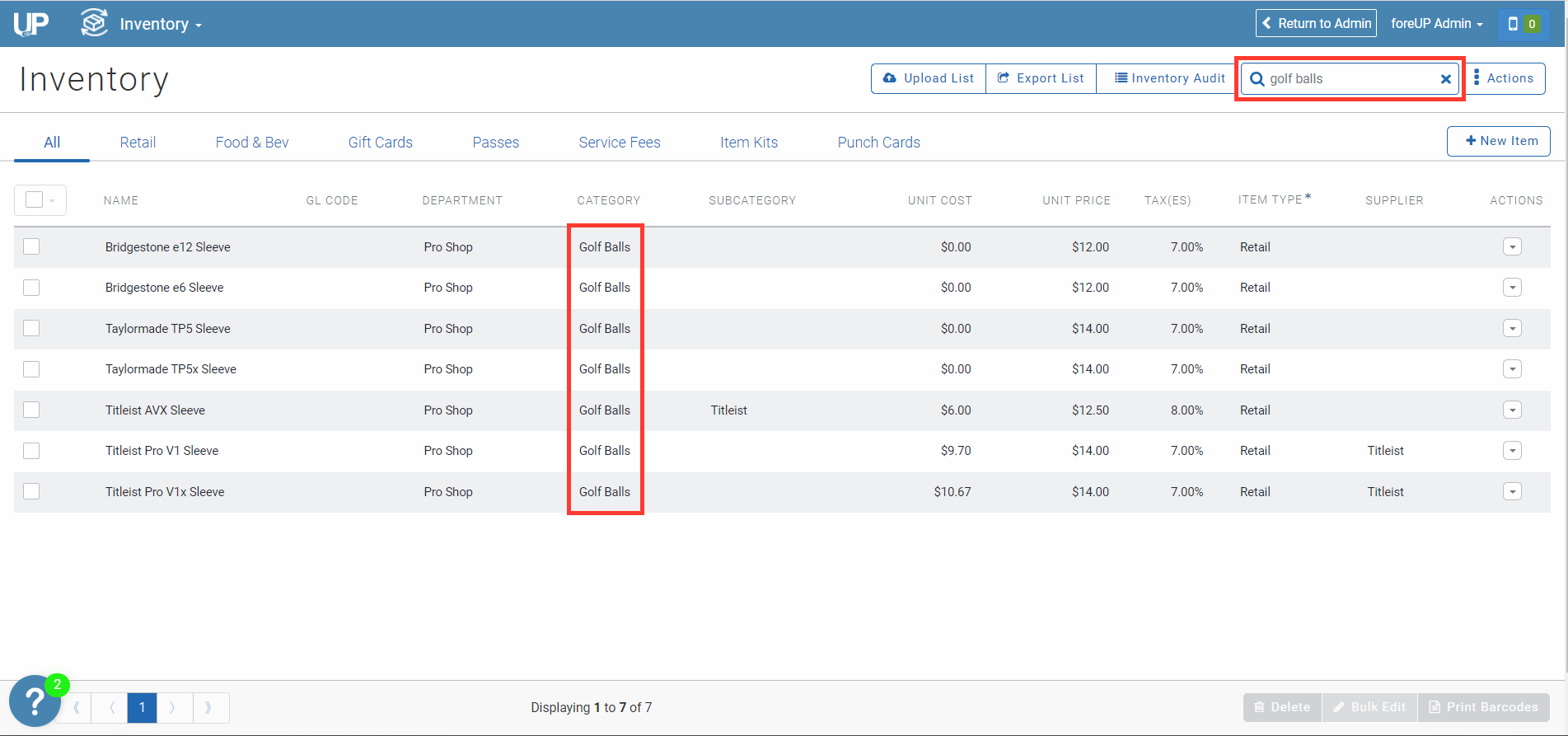 How to Search for an Inventory Item in the Inventory Module – foreUP ...