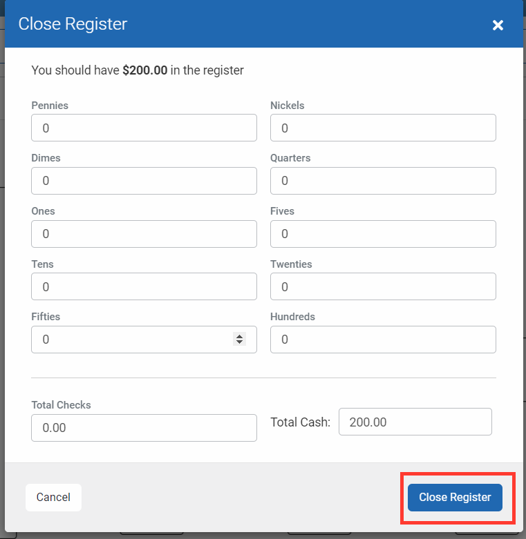 How to Open and Close the Food & Beverage Register Log – foreUP (800. ...