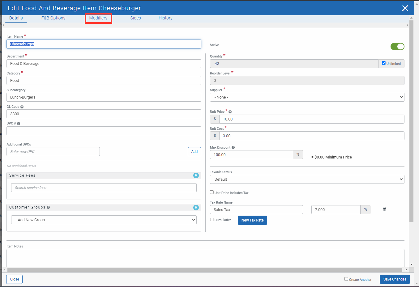 How to Create, Assign and Use Food & Beverage Modifiers – foreUP (800. ...