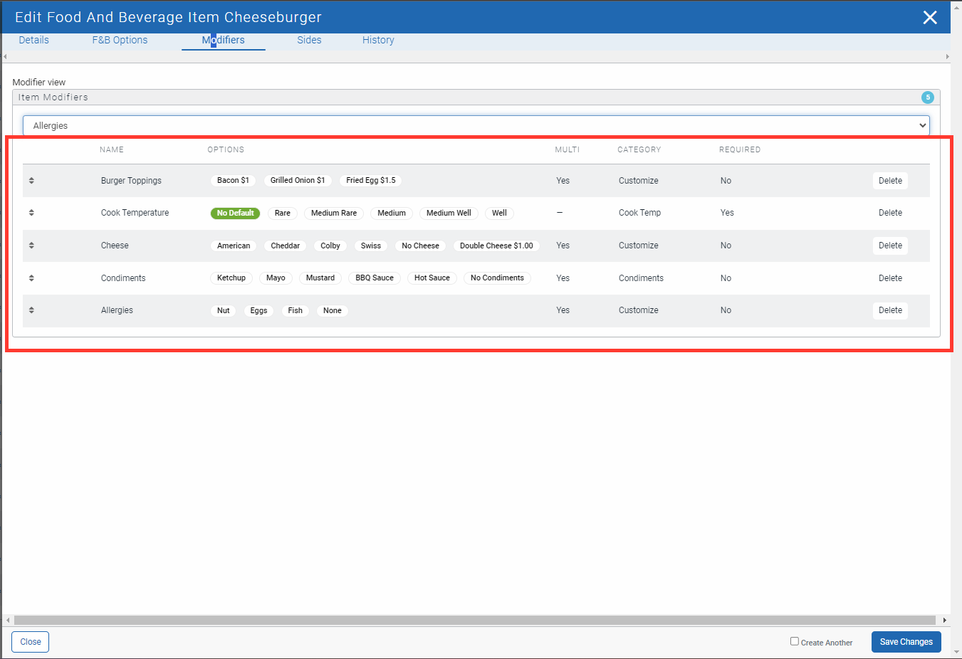 How to Create, Assign and Use Food & Beverage Modifiers – foreUP (800. ...