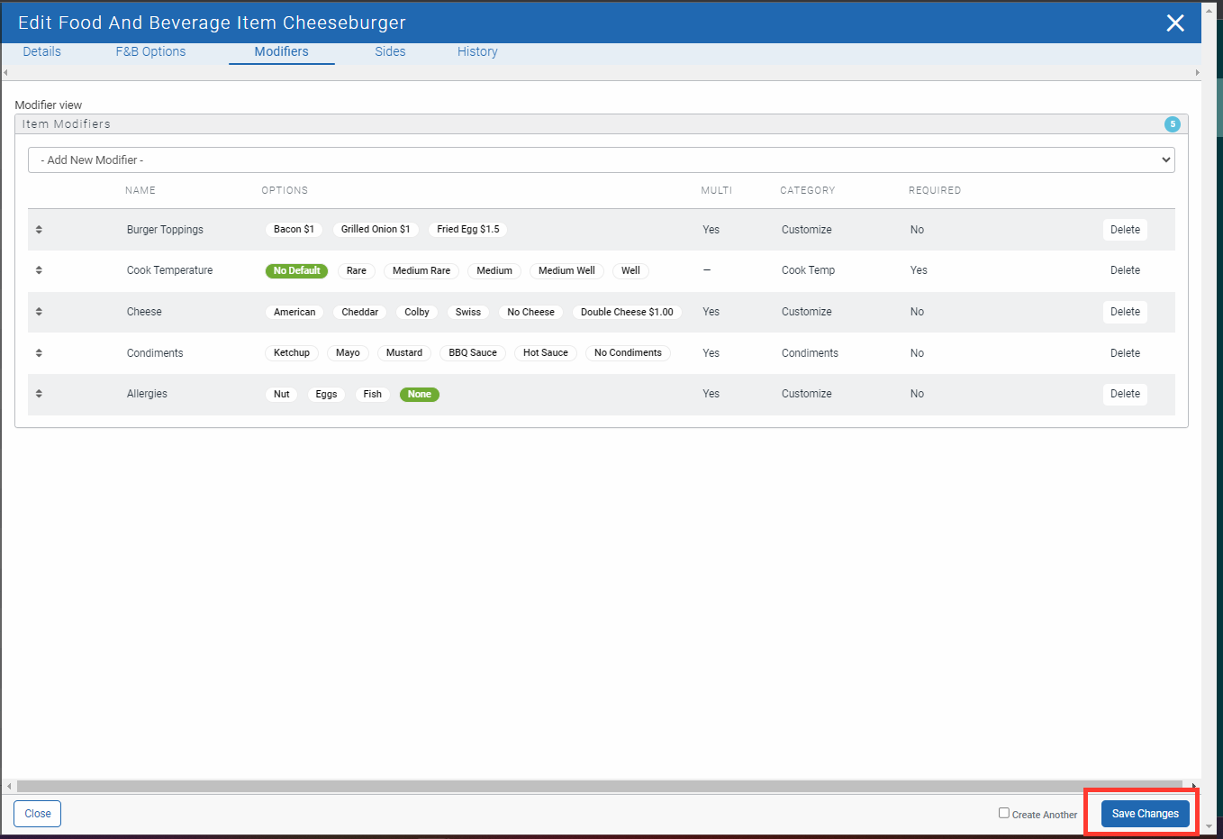 How to Create, Assign and Use Food & Beverage Modifiers – foreUP (800. ...