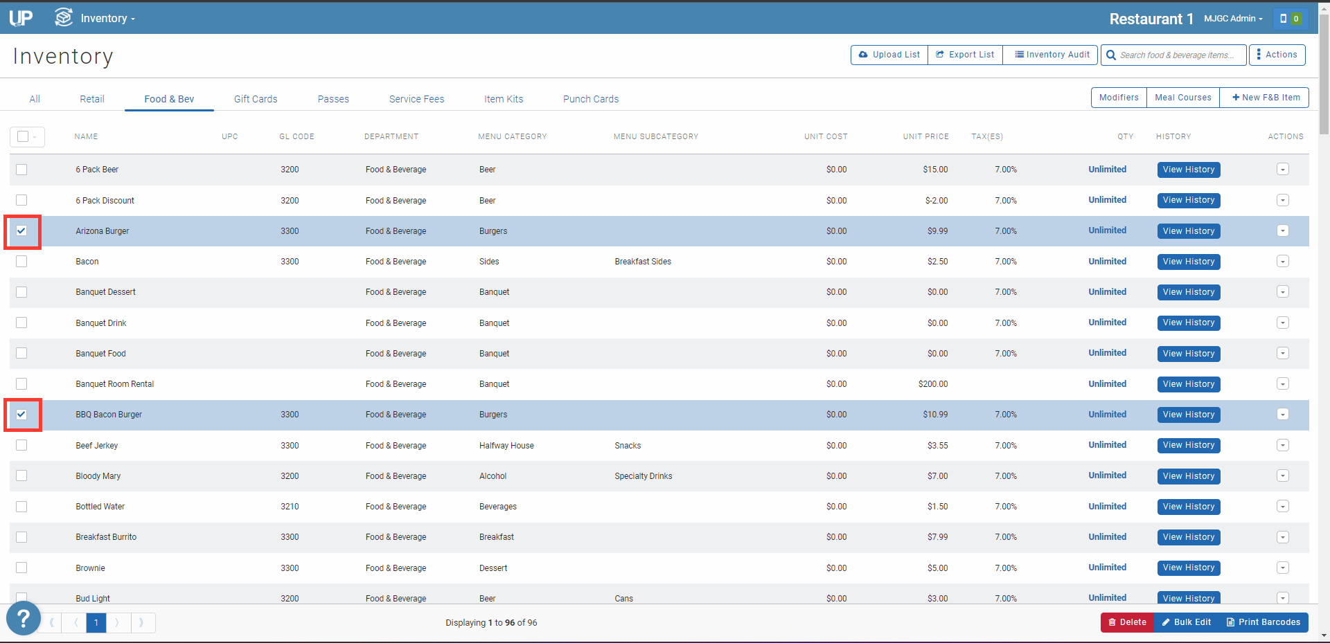 How to Create, Assign and Use Food & Beverage Modifiers – foreUP (800. ...