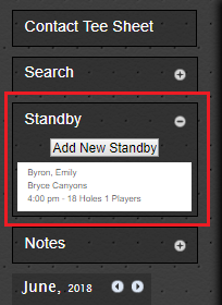 Using the “Standby” List – foreUP (800.929.5737)