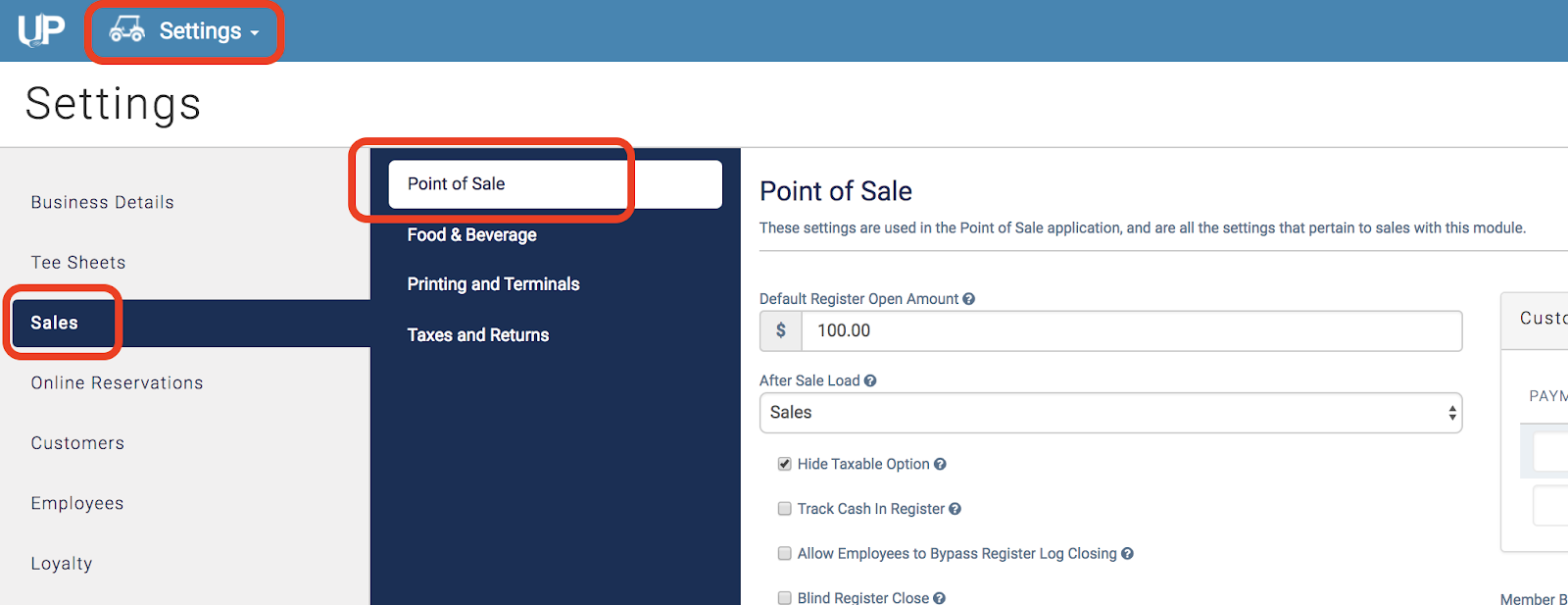 How to Set "After Sale Load" Page – foreUP (800.929.5737)