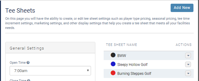 How to Create a New Tee Sheet – foreUP (800.929.5737)