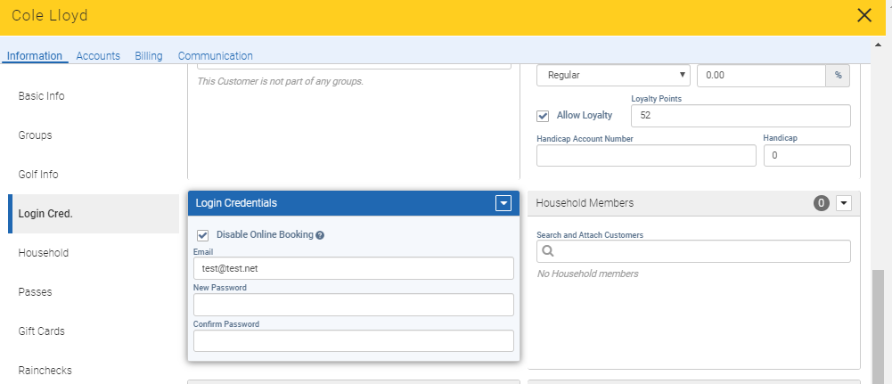 Editing Online Credentials (Username & Password) – foreUP (800.929.5737)