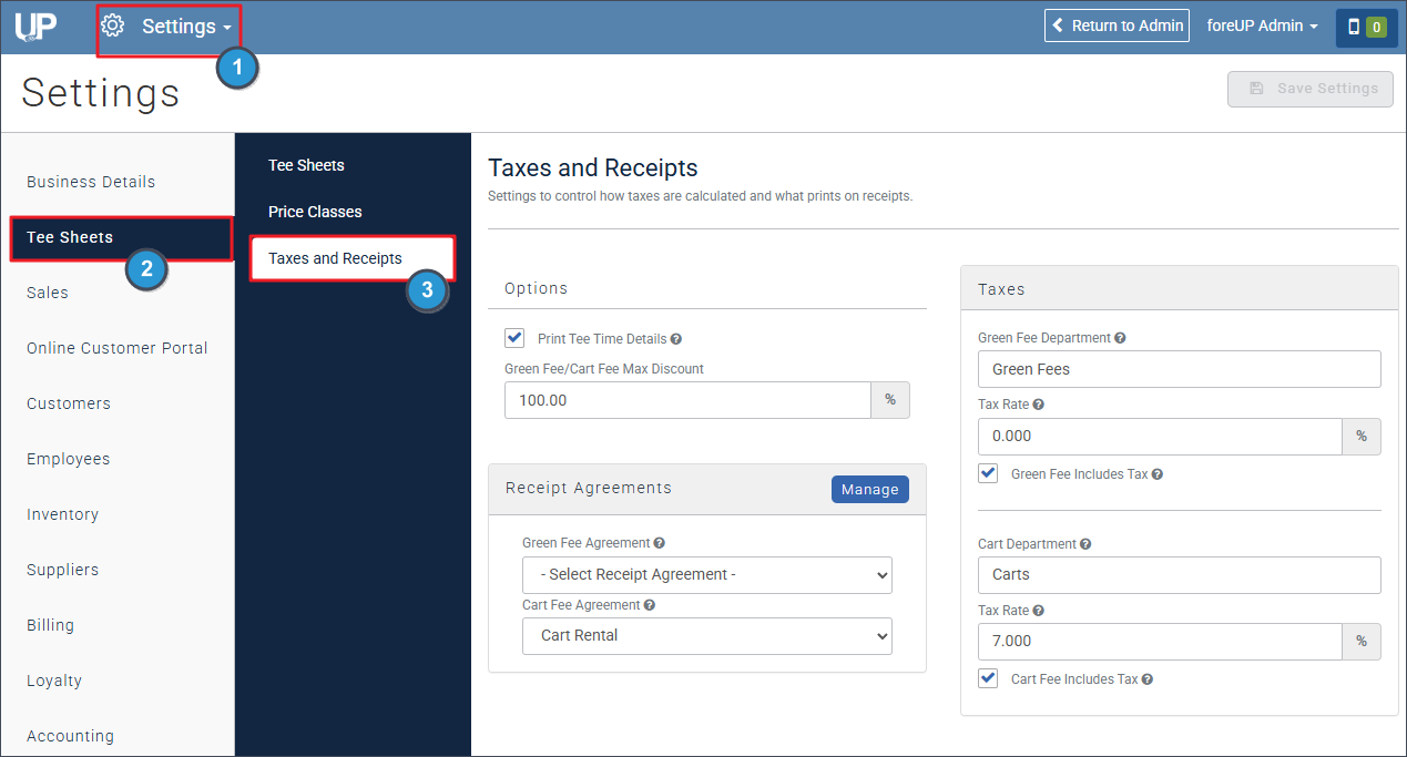 Updating Tax Settings: Inclusive vs. Exclusive Pricing – foreUP (800. ...