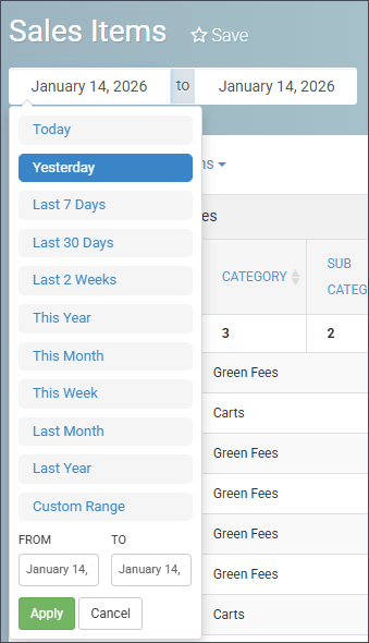 Sales Item Report (New Reporting) – foreUP (800.929.5737)