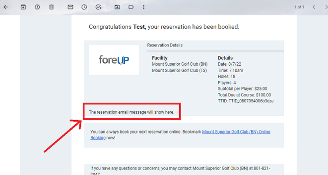 How to Update Online Reservation Messages – foreUP (800.929.5737)
