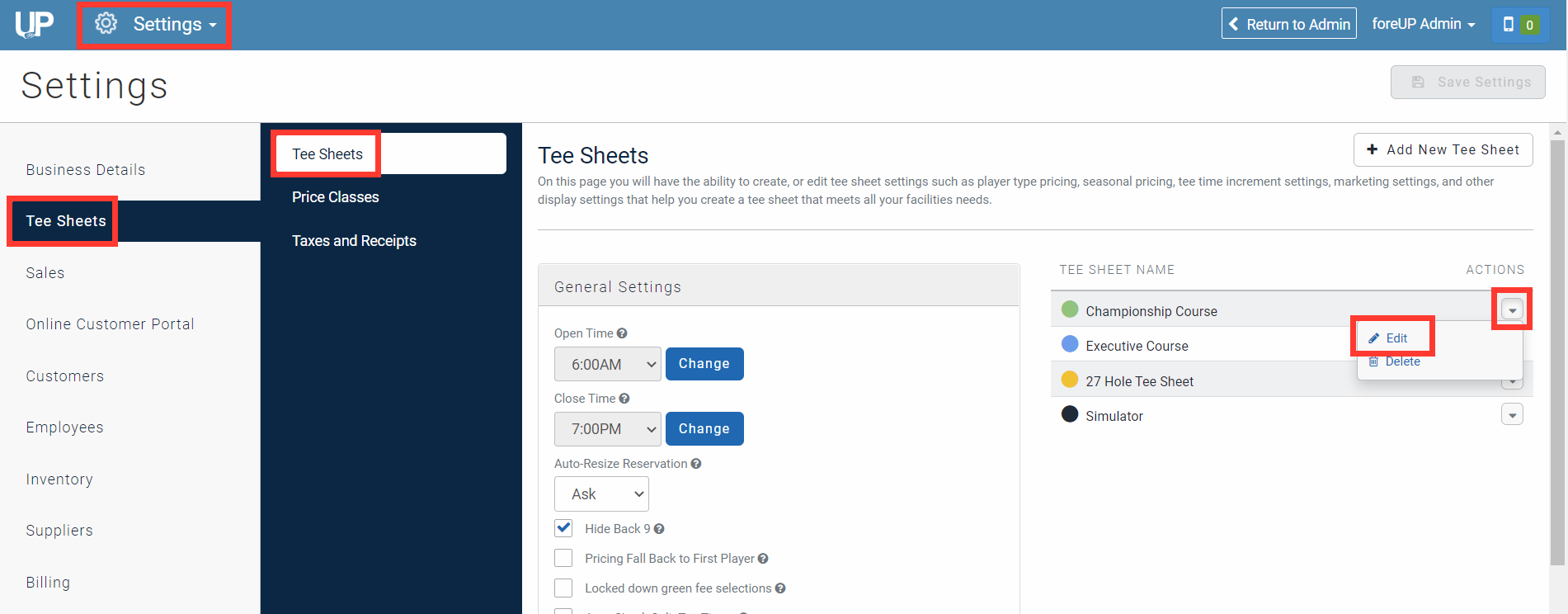 Utilizing the Sunrise/Sunset Setting – foreUP (800.929.5737)